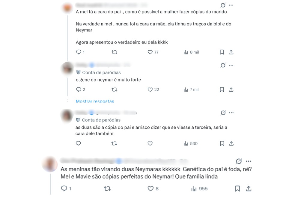 Após foto familiar, Neymar surpreende web por semelhança com filhas: 'O ...