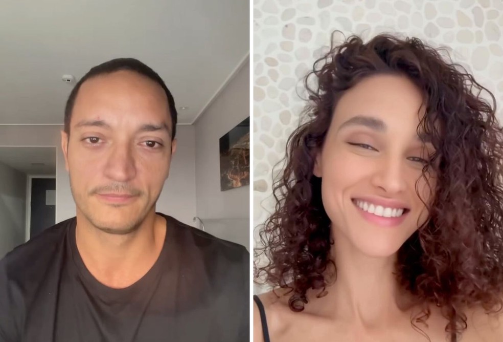 Débora Nascimento combina make de Carnaval com o namorado, Allan Souza Lima