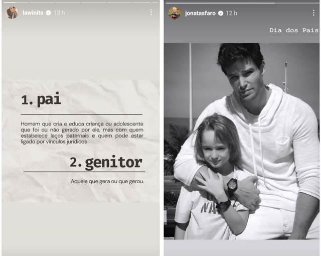 Após Danielle Winits explanar diferença entre pai e genitor, Jônatas ...