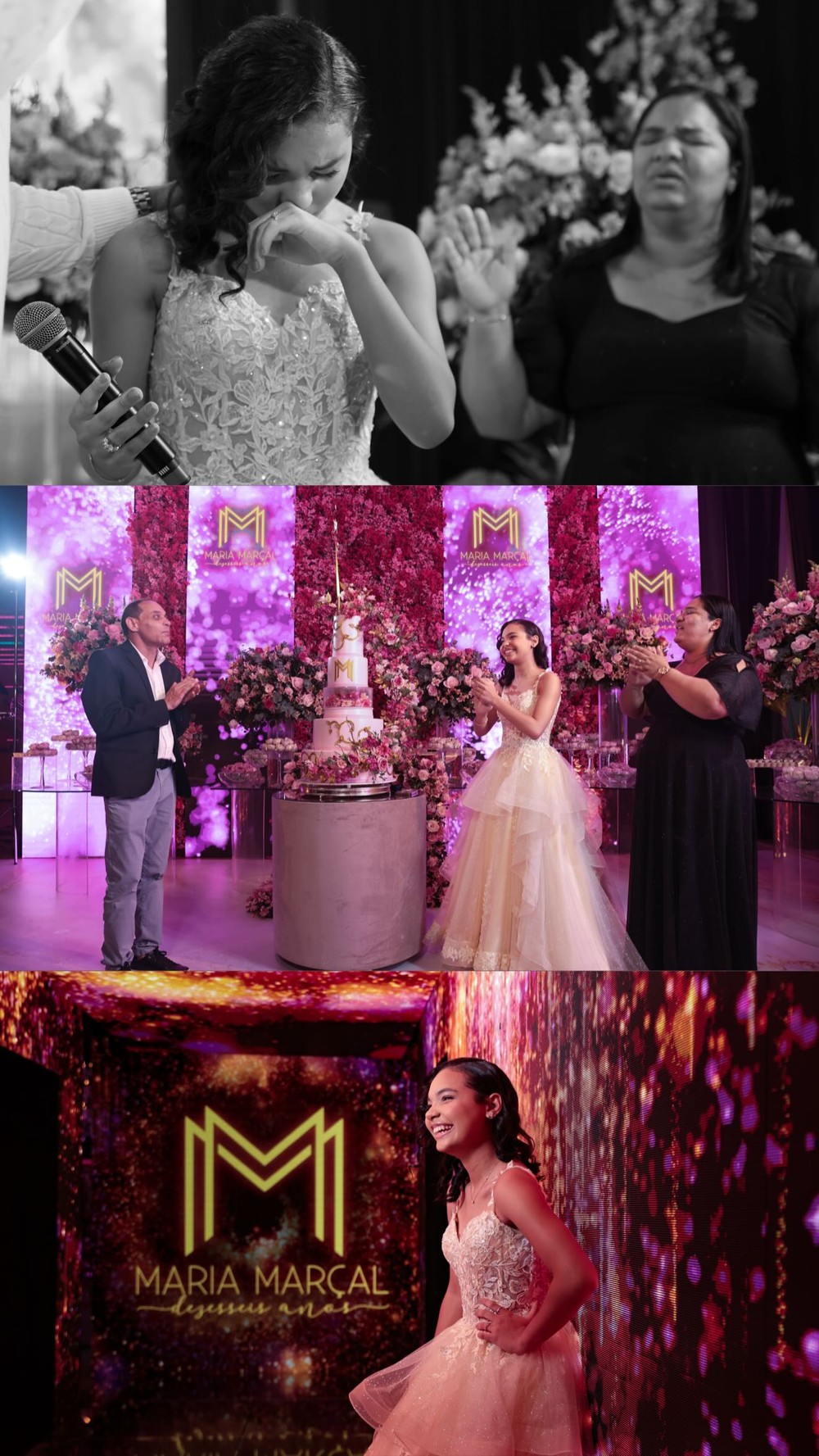 Cantora gospel Maria Marçal faz festança à la princesa pelos 16 anos