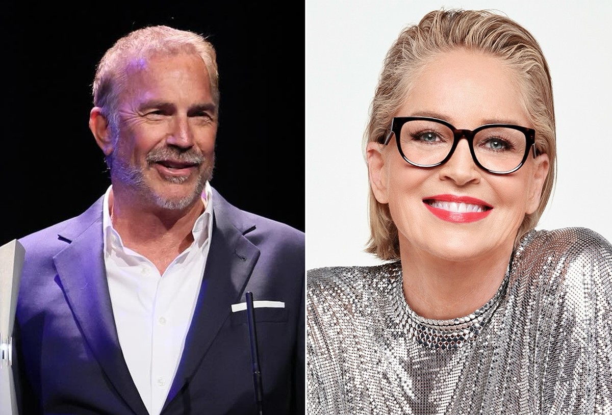 Novo affair? Kevin Costner e Sharon Stone teriam flertado em festa de Hollywood