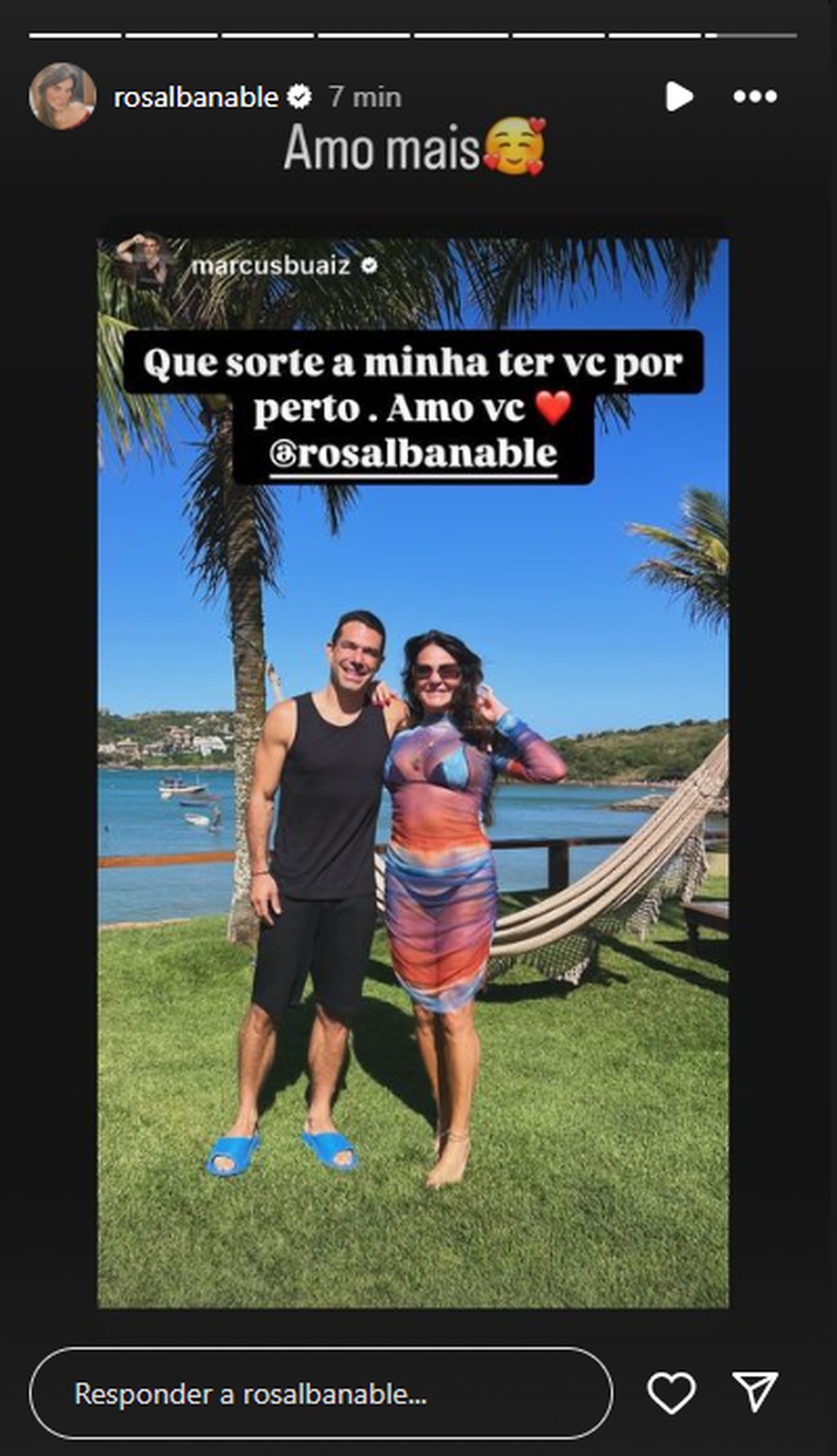 Marcus Buaiz e Rosalba Nable — Foto: Reprodução/Instagram