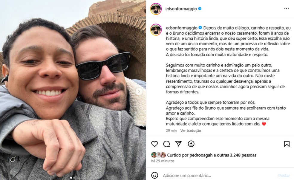 Blogueirinha e Edson Formaggio se separam após 8 anos: 'História linda'