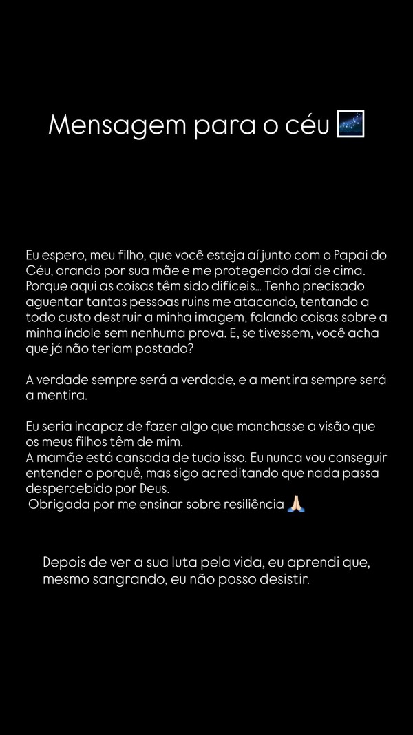 Recém-separada de Zé Vaqueiro, Ingra escreve carta pro filho que morreu ...