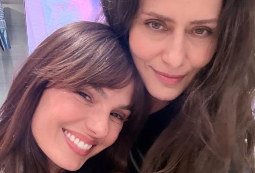 Maria Fernanda Cândido e Isis Valverde se encontram em festa pré-Oscar