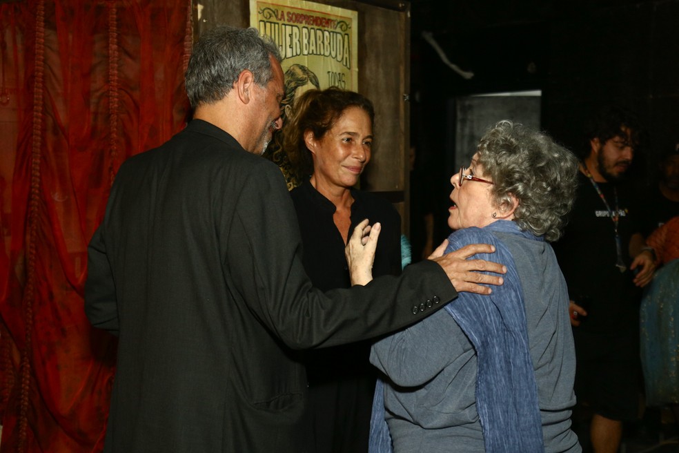Andréa Beltrão e marido fazem aparição rara juntos em noite de teatro