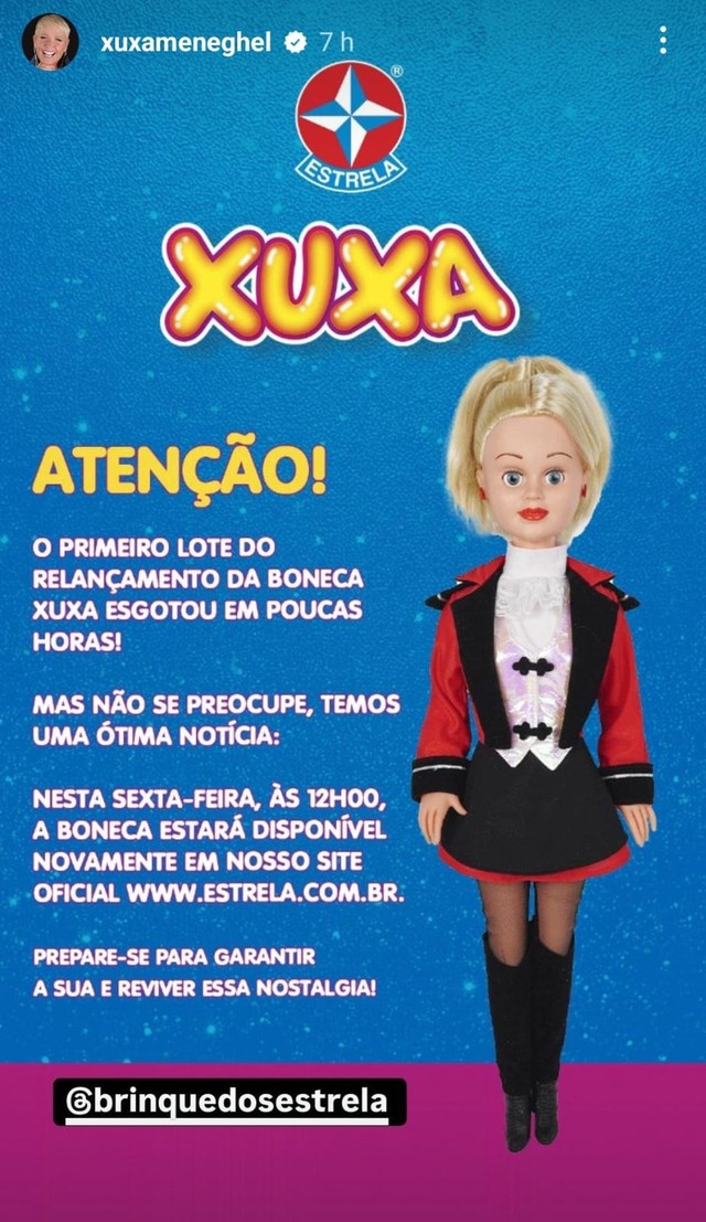 Clássico dos anos 80 e 90, boneca de Xuxa é relançada e 1º lote esgota ...