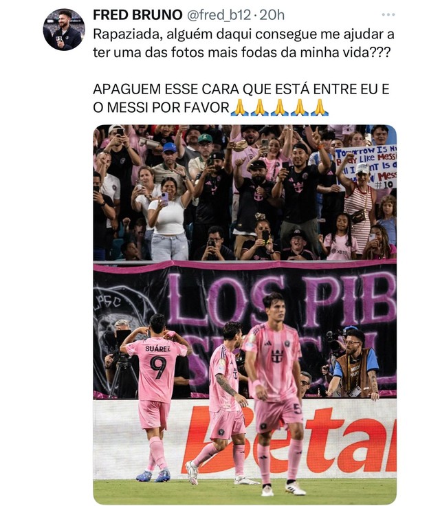 Fred Bruno publica foto com Messi, pede ajuda para 'tirar' outro ...