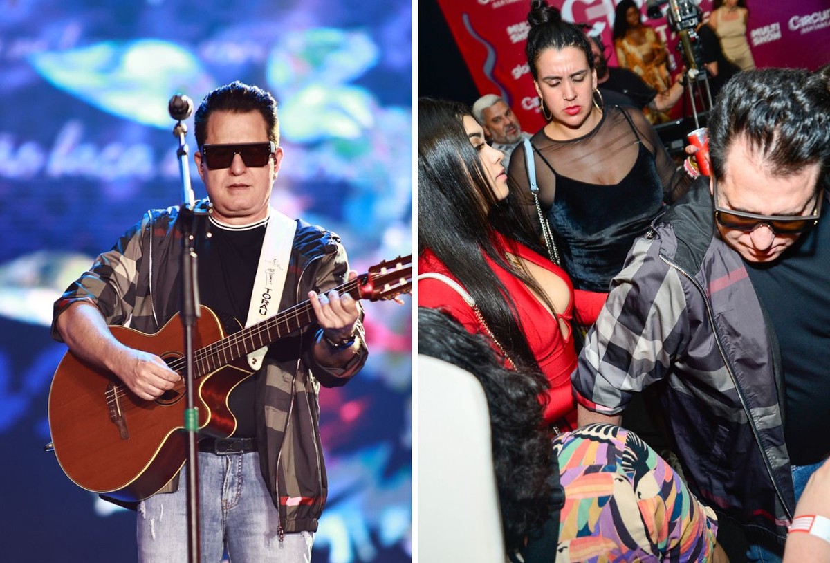 Marrone, da dupla com Bruno, é visto com morena 40 anos mais nova após show