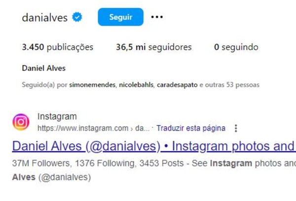 Após sair da prisão, Daniel Alves faz limpa no Instagram e deixa de ...
