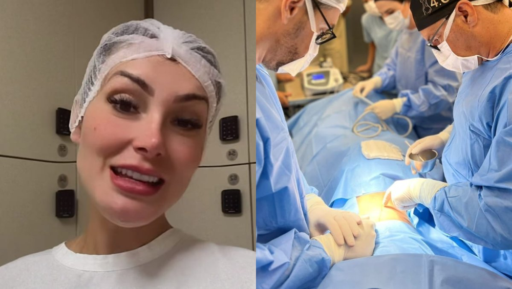 Andressa Urach mostra (literalmente!) costelas retiradas em cirurgia