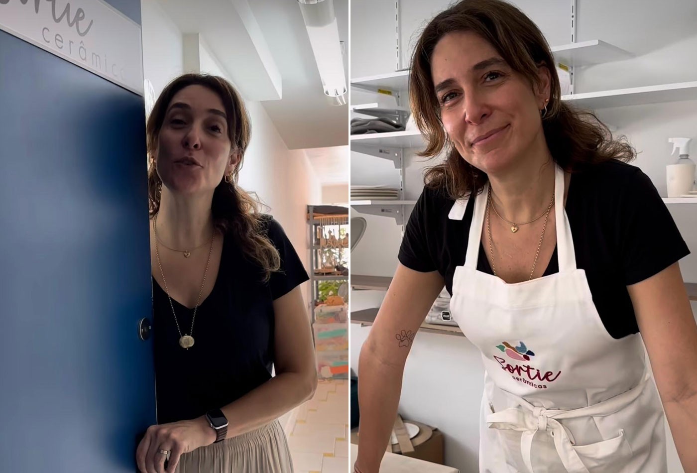 Natasha Dantas faz tour pelo seu ateliê de cerâmica; veja