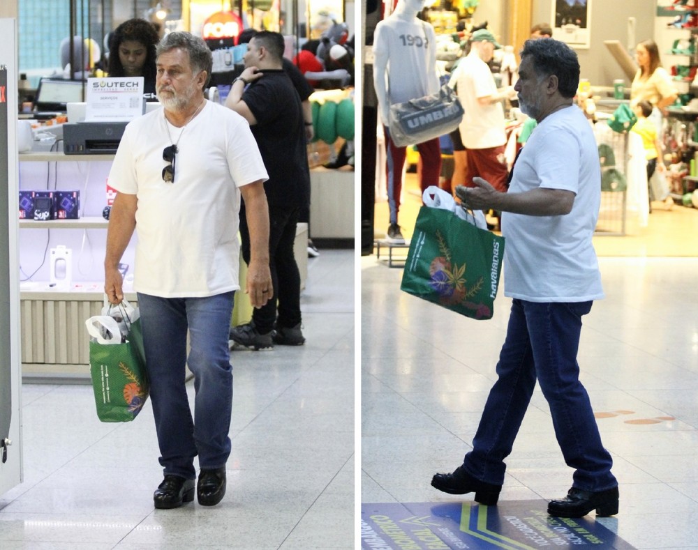 Marcos Frota é fotografado em aeroporto e sapato chama a atenção