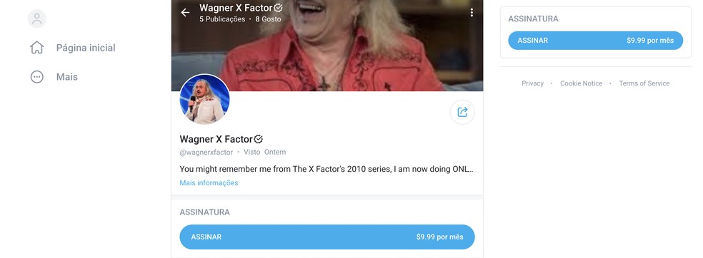 Brasileiro ex estrela do 'X-Factor' cria OnlyFans aos 67 anos