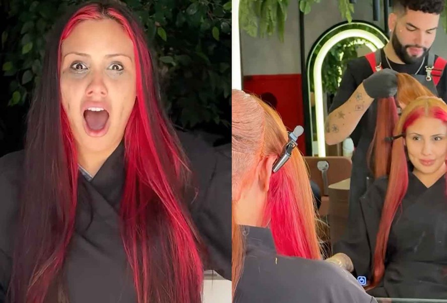Alicia X tinge cabelo de vermelho e mostra transformação no visual; fotos