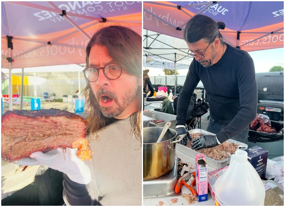 Dave Grohl faz churrasco para 450 pessoas em situação de rua em Los Angeles