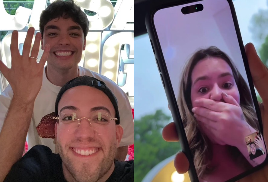 Lucas Rangel mostra reação de celebridades a noivado com Lucas Bley