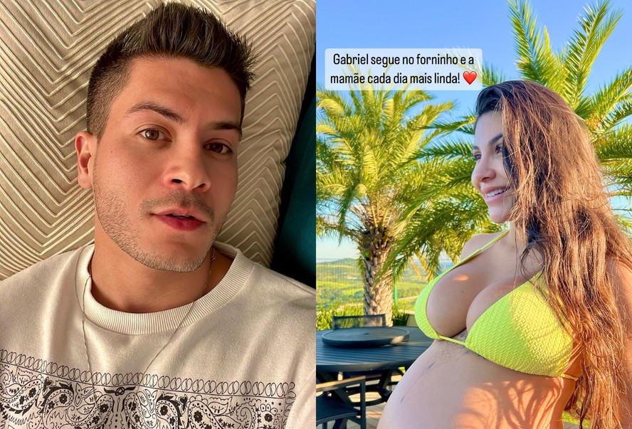 Arthur Aguiar se derrete por Jheny Santucci, mãe de seu segundo filho
