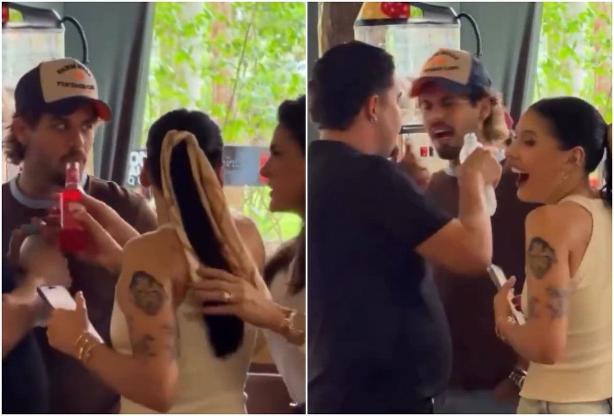 Vídeo de Ana Castela sendo impedida pela mãe de dar bebida a Zé Felipe gera polêmica; veja