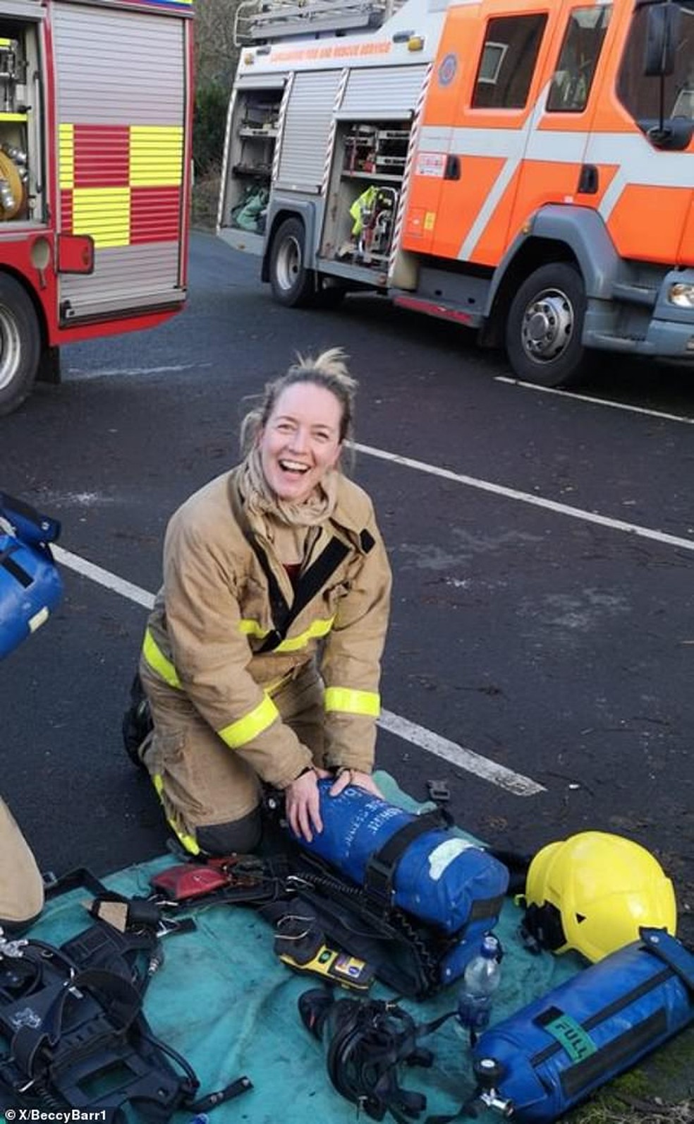 Beccy Barr, a ex-apresentadora de TV — Foto: Reprodução/Facebook