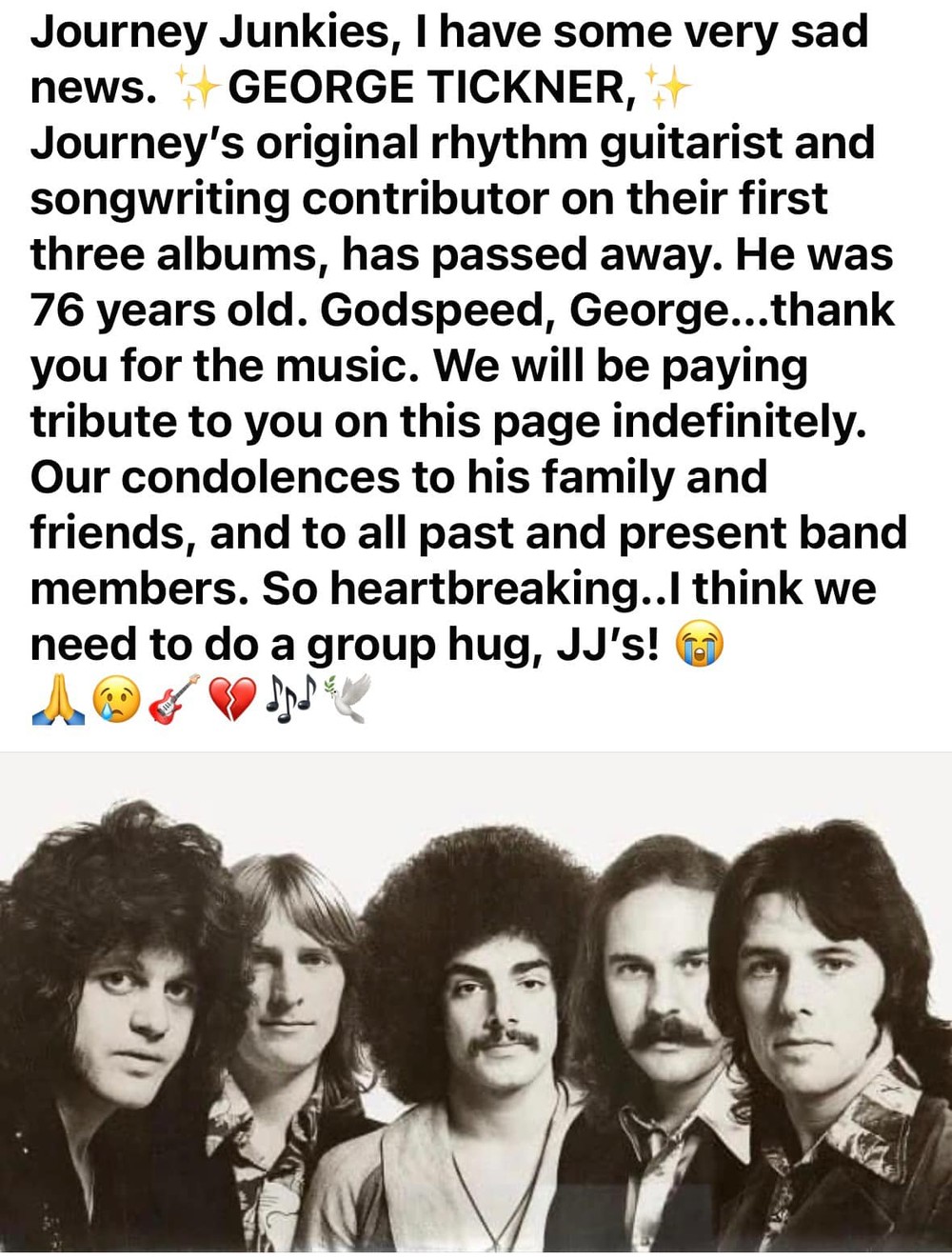 Morre guitarrista e fundador da banda Journey aos 76 anos