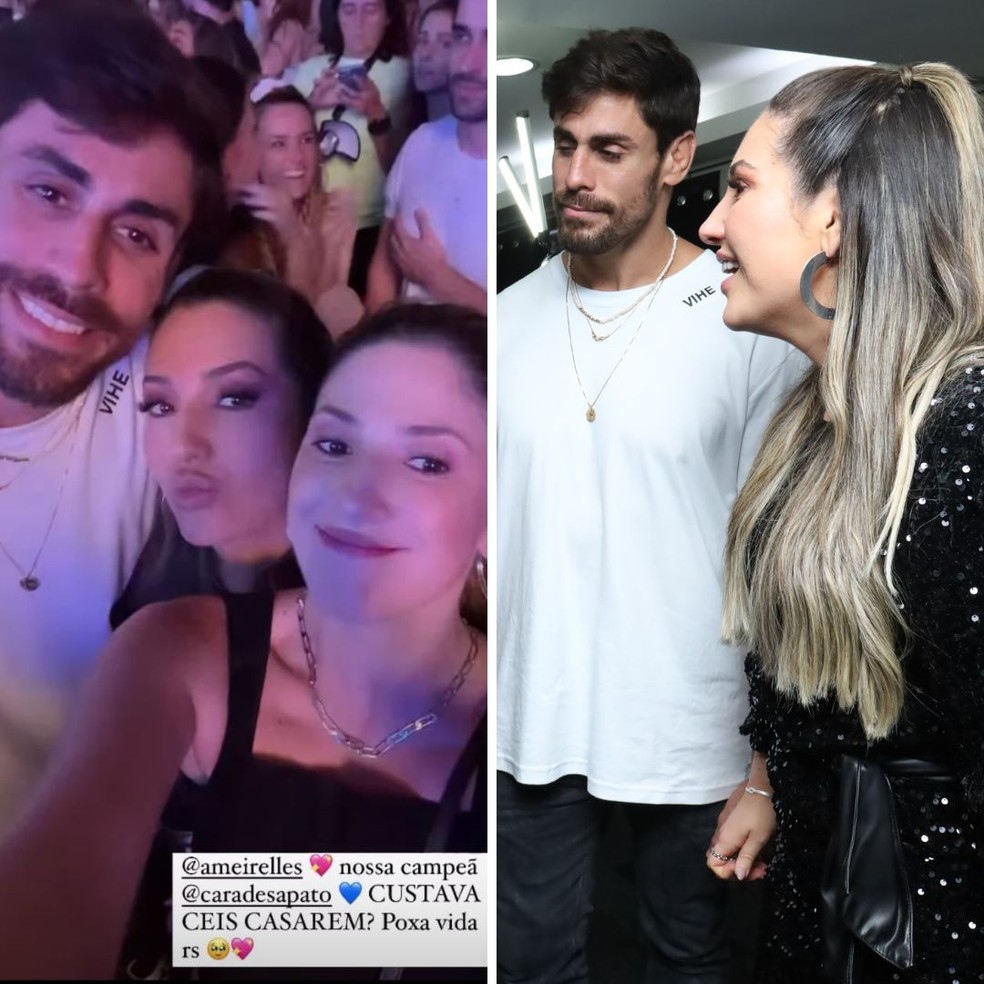 Cara de Sapato e Amanda, do BBB 23, curtem juntos show de João Gomes