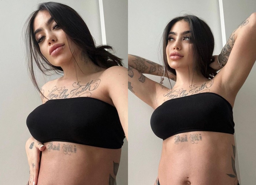 Grávida de Dynho Alves, MC Mirella faz ensaio caseiro e deixa barriguinha à mostra