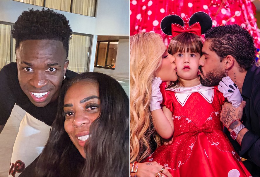 Vini Jr posa com a mãe em noite de reencontro entre Virginia e Zé Felipe