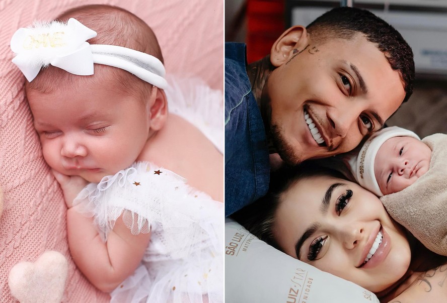 MC Mirella encanta a web com ensaio newborn da filha: 'Minha maior arte'