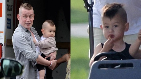 Macaulay Culkin e Brenda Song curtem passeio em família com os filhos