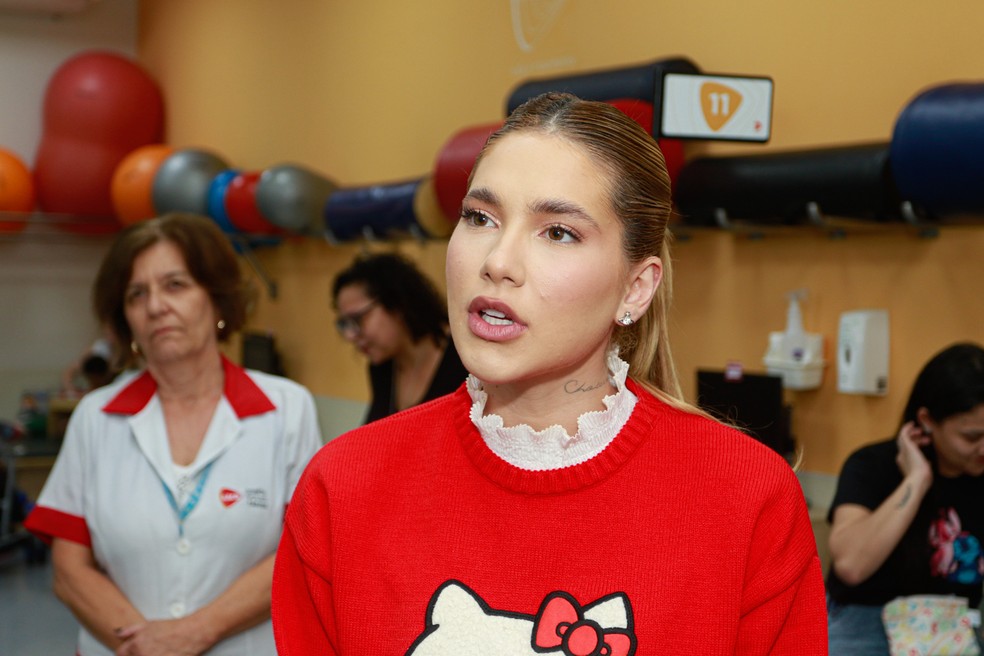 Virginia Fonseca visita crianças na AACD — Foto: Van Campos/AgNews