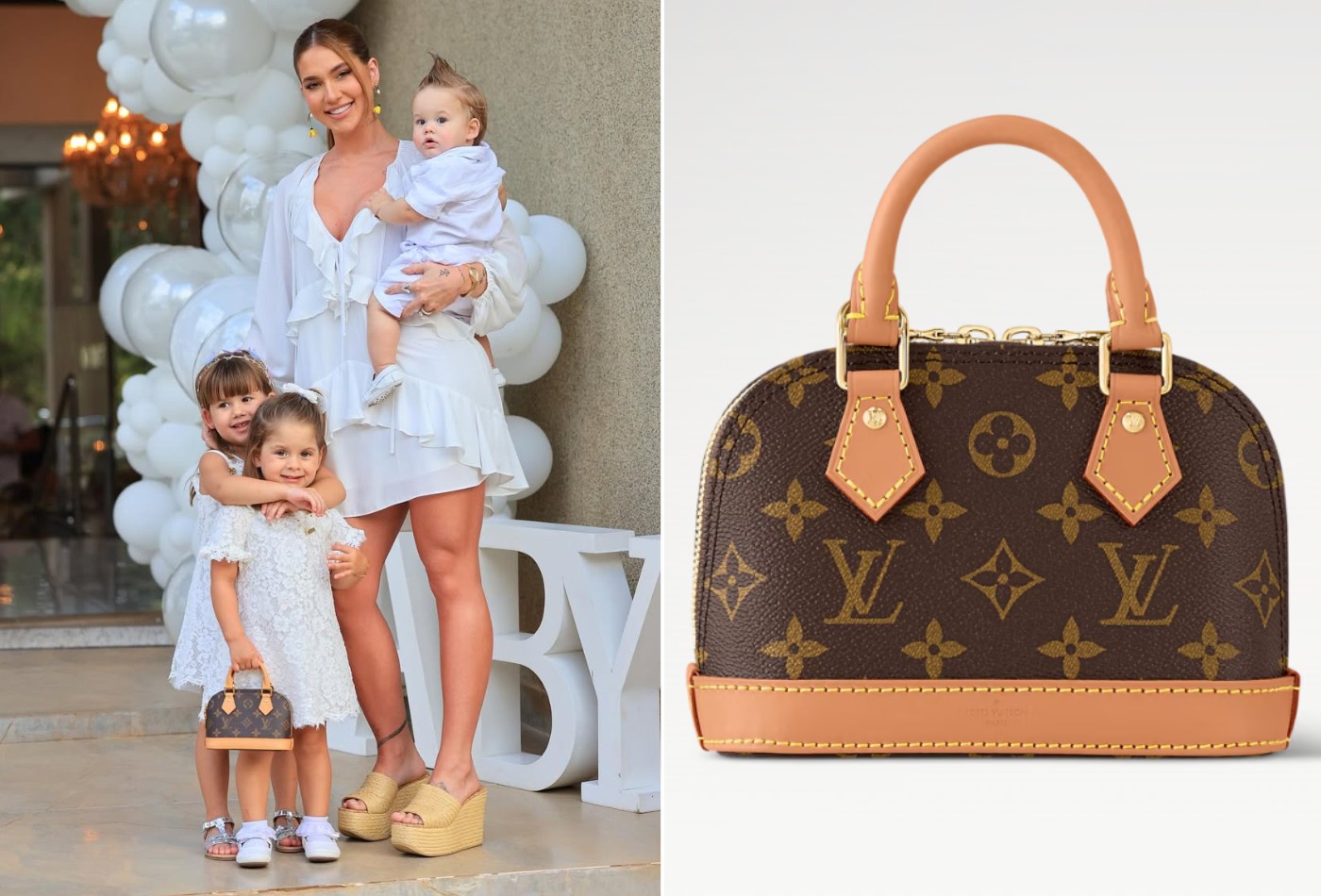 Filha de Virginia e Zé Felipe, Maria Flor vai à festa com mini bolsa de luxo avaliada em R$ 12 mil