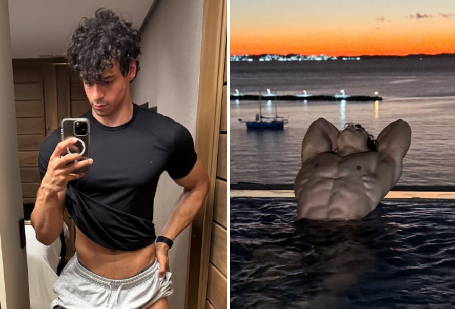 Filho de Xanddy e Carla Perez agita web ao mostrar físico sem camisa: 'Obra de arte'