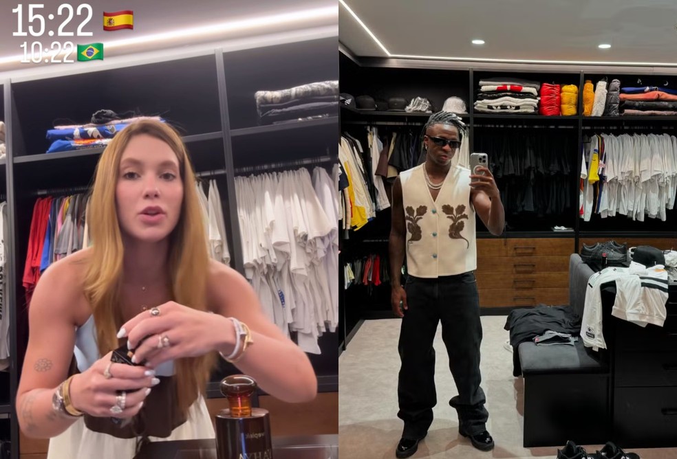 Amigo de Virginia ganha roupa de presente de Vini Jr. durante viagem a ...