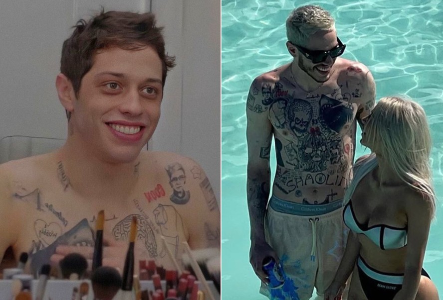 Pete Davidson, ex de Kim Kardashian, gasta R$ 1,1 milhão para remover tatuagens do corpo; veja ...