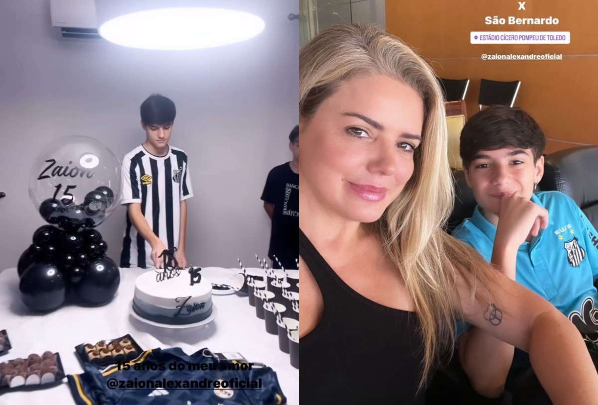 Mari Alexandre registra 15 anos do filho sem a presença do pai, Fábio Jr.