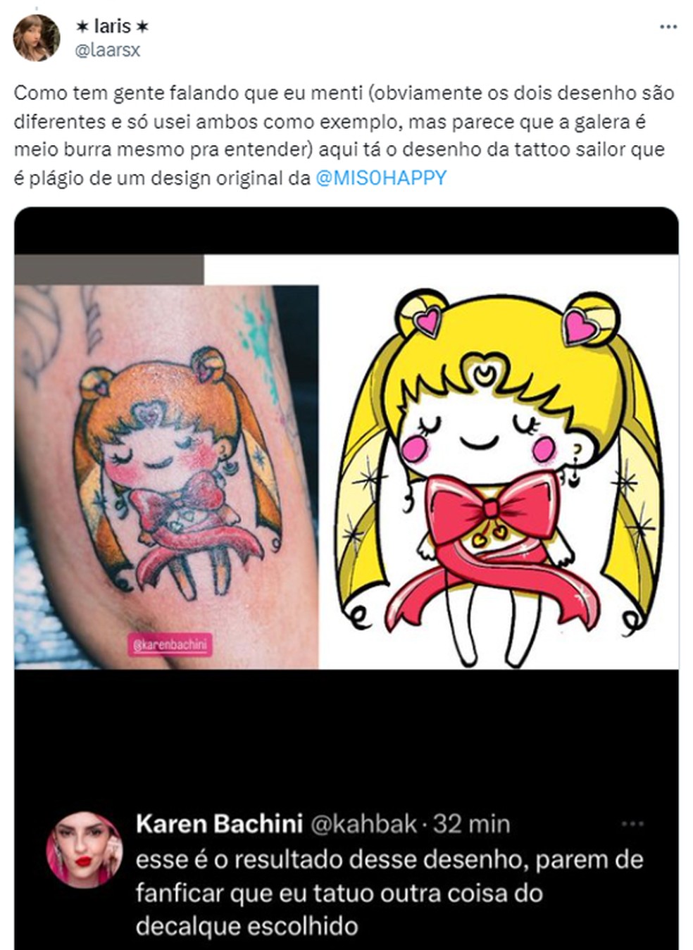 Karen Bachini começa a tatuar, e é acusada de plágio e preços abusivos ...