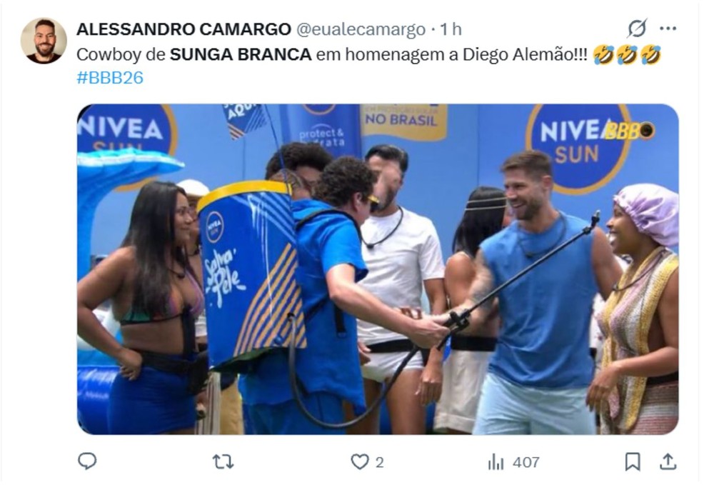 BBB 26: Alberto Cowboy usa sunga branca e internautas relembram briga ...