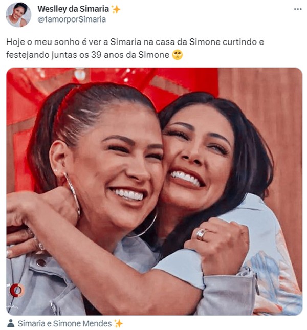 Ausência de Simaria no aniversário de Simone repercute na web