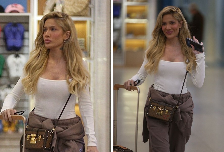 Após término, Karoline Lima é clicada em aeroporto do Rio e reage com ...