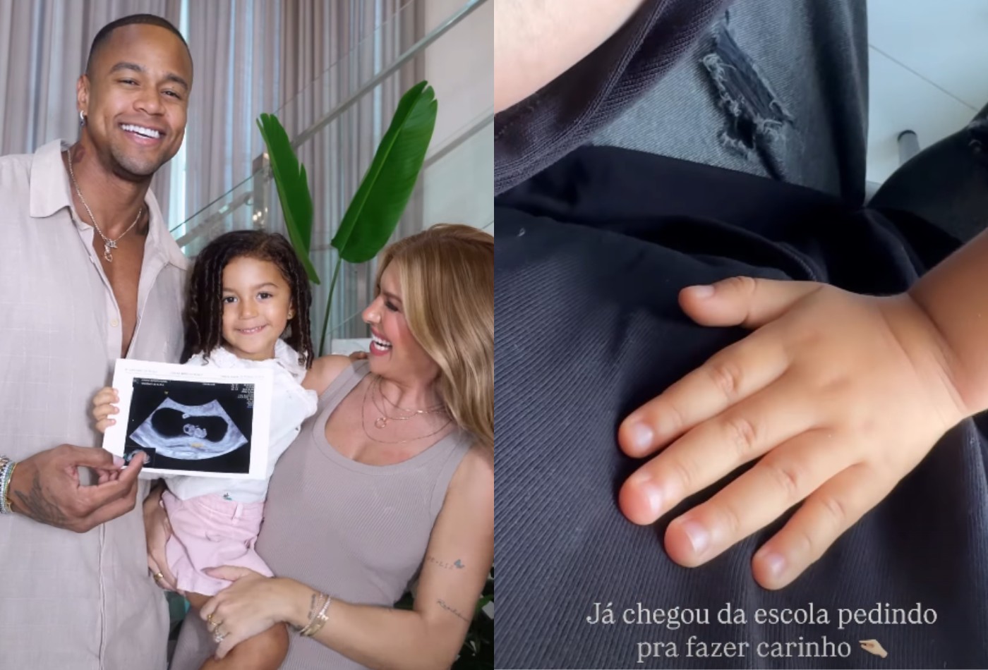 Grávida, Lore Improta mostra vídeo fofo da filha Liz fazendo carinho na ...