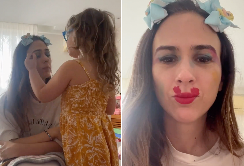 Tata Werneck é maquiada pela filha, Clara Maria, e internautas brincam ...