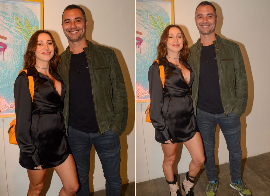 Marco Luque faz aparição rara com a namorada em exposição do irmão de ...
