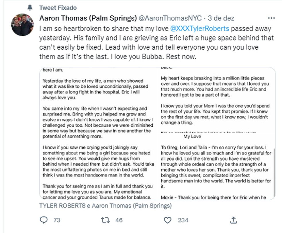 Morre aos 34 anos o ator pornô Tyler Roberts