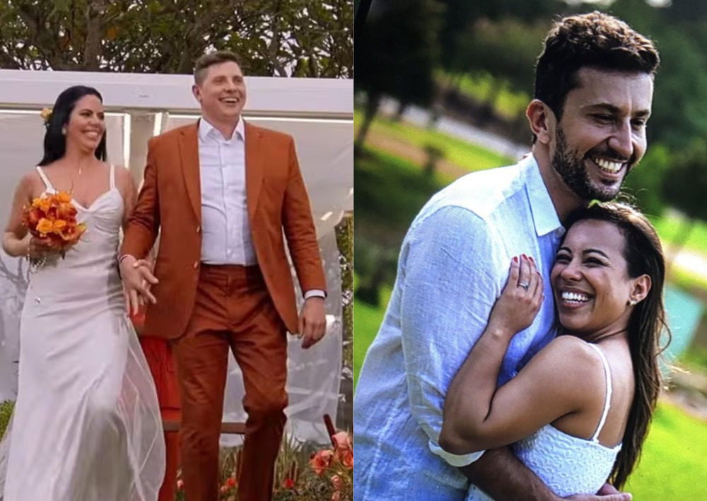 Elenco de 'Casamento às Cegas 4' se reúne em bar; só três casais são vistos juntos