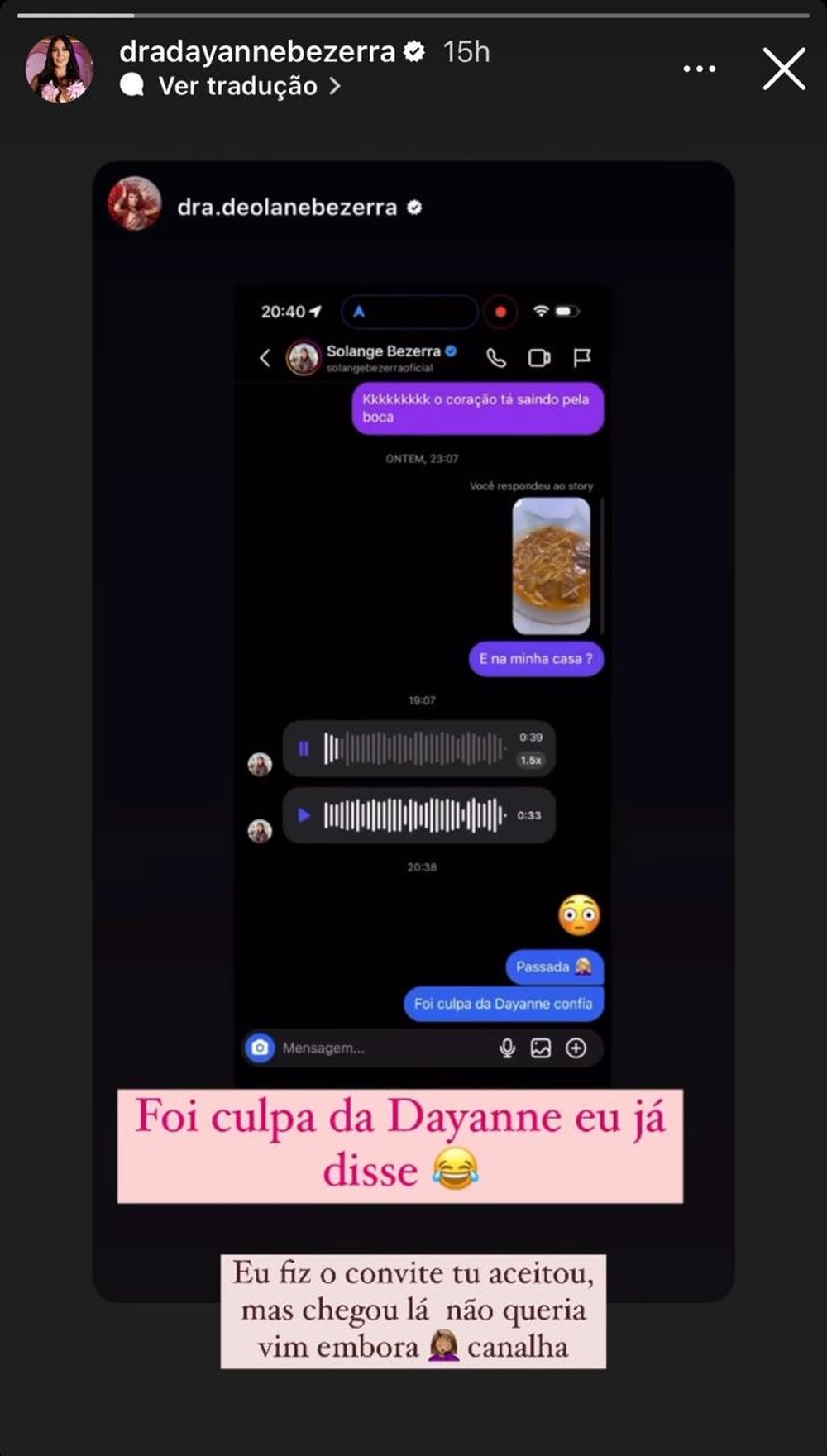 Irmã conta como Deolane Bezerra foi parar no Baile da Disney e usou colar de chefão do tráfico