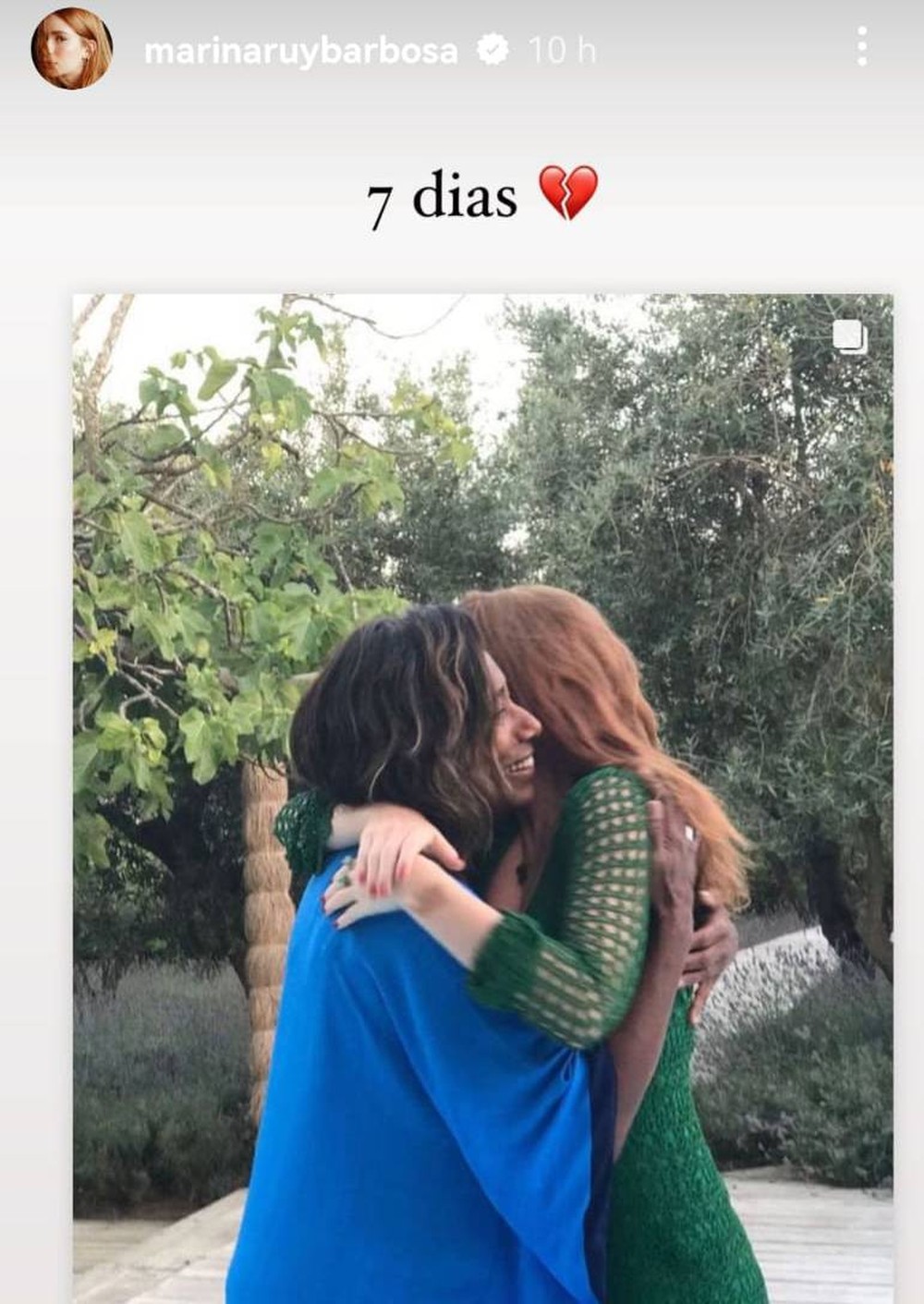 Marina Ruy Barbosa homenageia Glória Maria 7 dias após sua morte