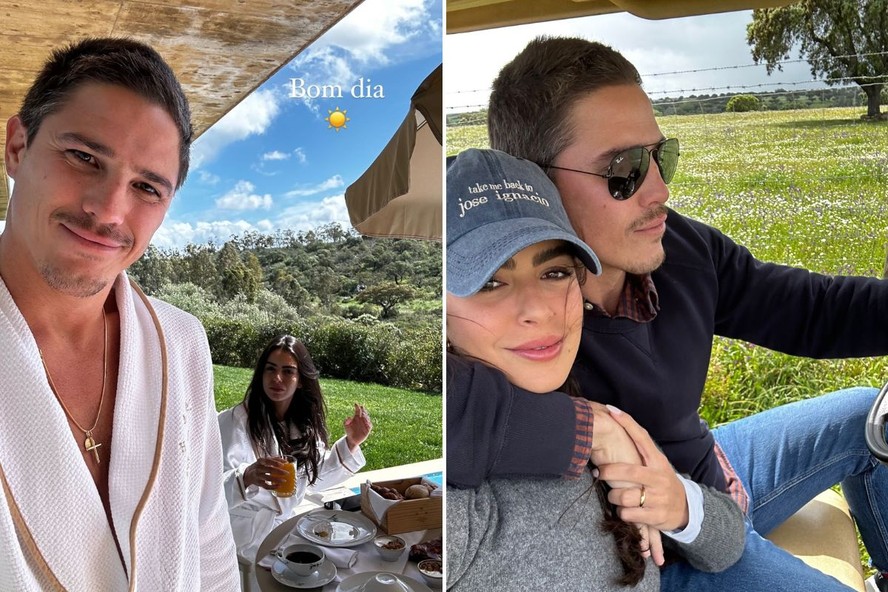 Mari Saad e Rômulo Arantes Neto continuam lua de mel em Portugal