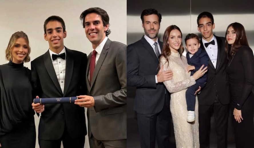 Kaká e Carol Celico celebram formatura do primeiro filho e altura do ...