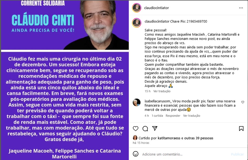 Ator de 'Zorra Total', Claudio Cinti abre o coração sobre problemas de ...